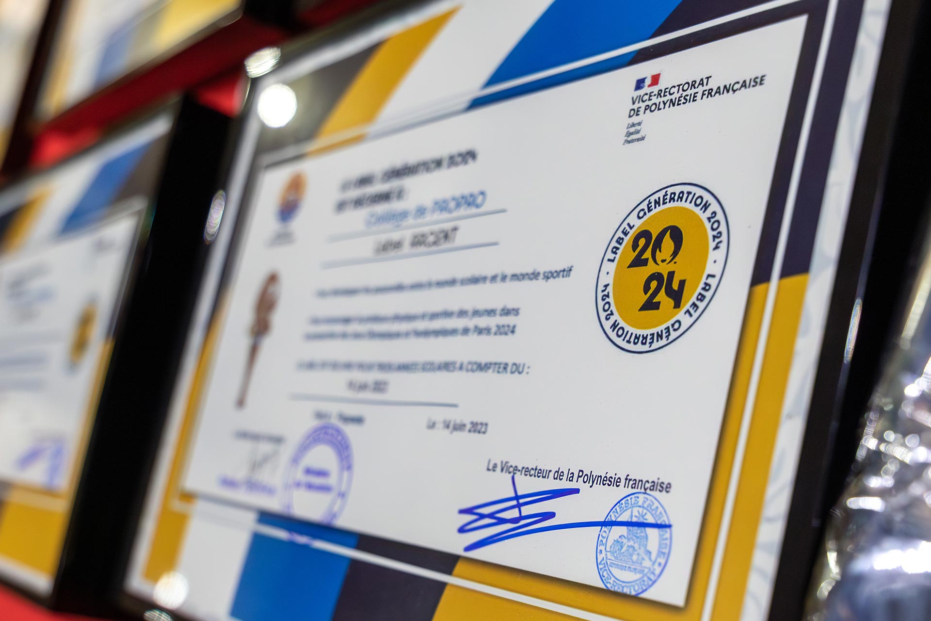 Remise des labels « Génération 2024 » | Vice-rectorat de Polynésie ...